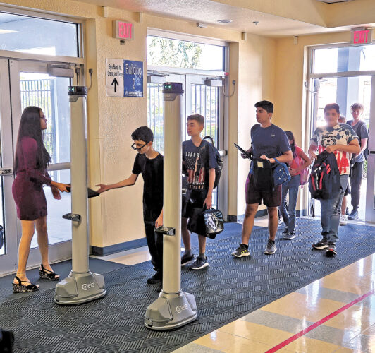 School weapon detection system reducing arrests, infractions ...